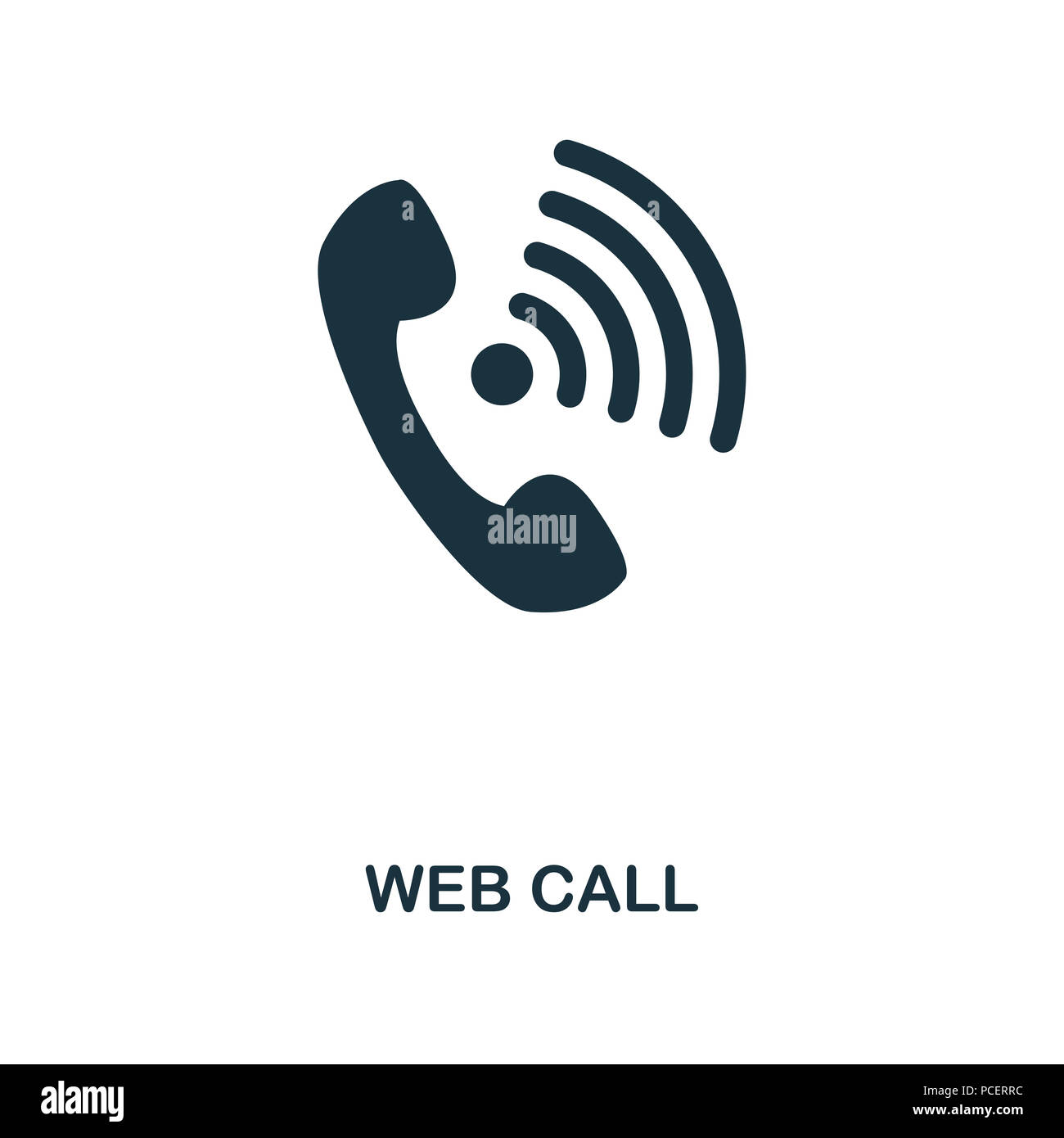 Web Call creative icon. Simple element illustration. Web Call concept ...