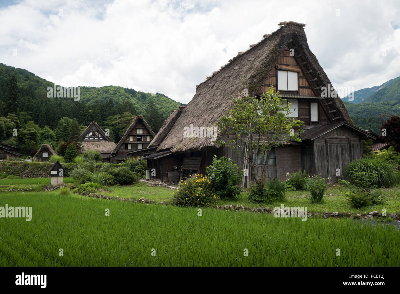 The historic village of Shirakawa-go, a UNESCO world heritage site, in ...
