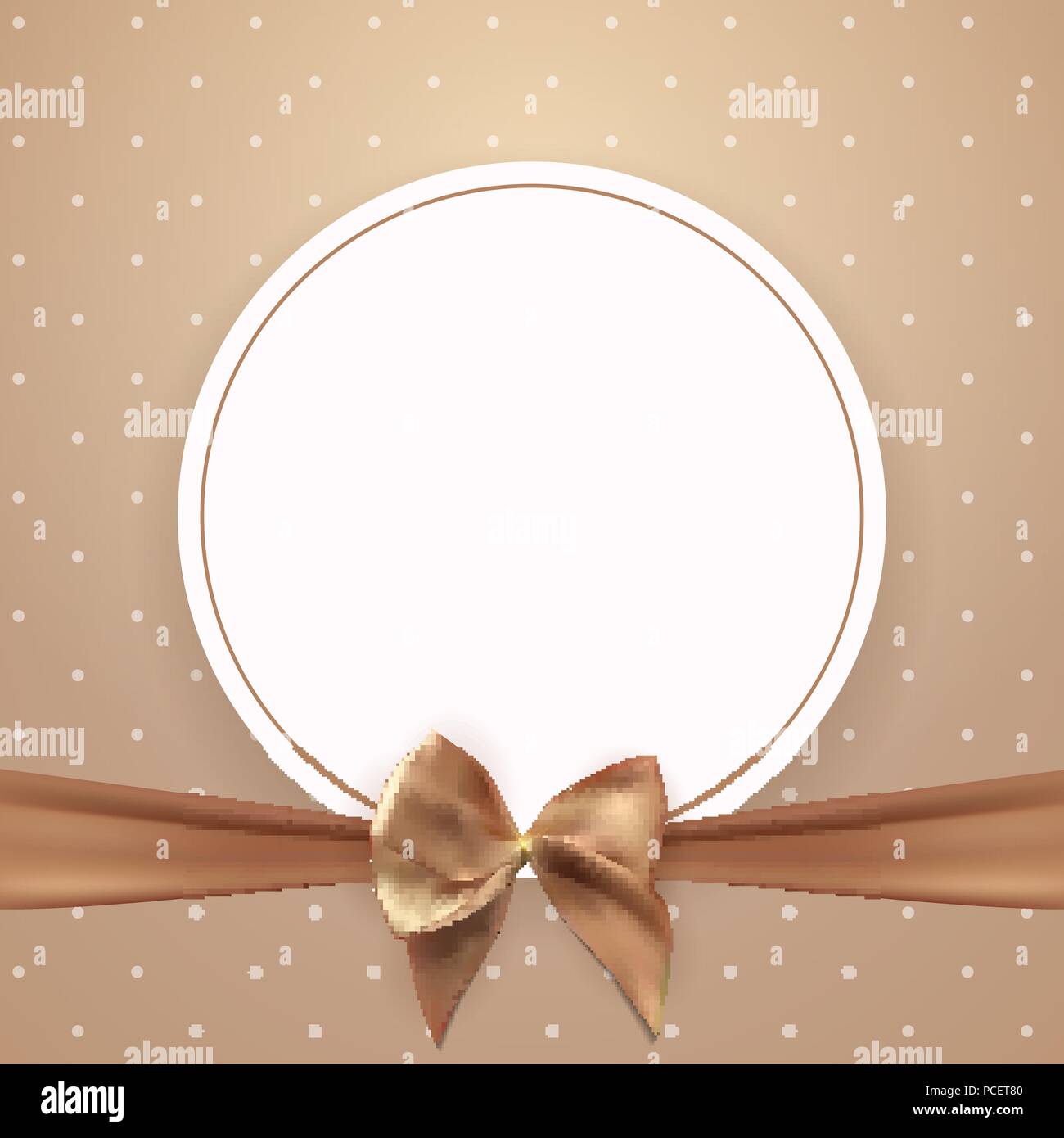 Abstract Vintage Frame With Bow And Ribbon Vector Illustration Stock