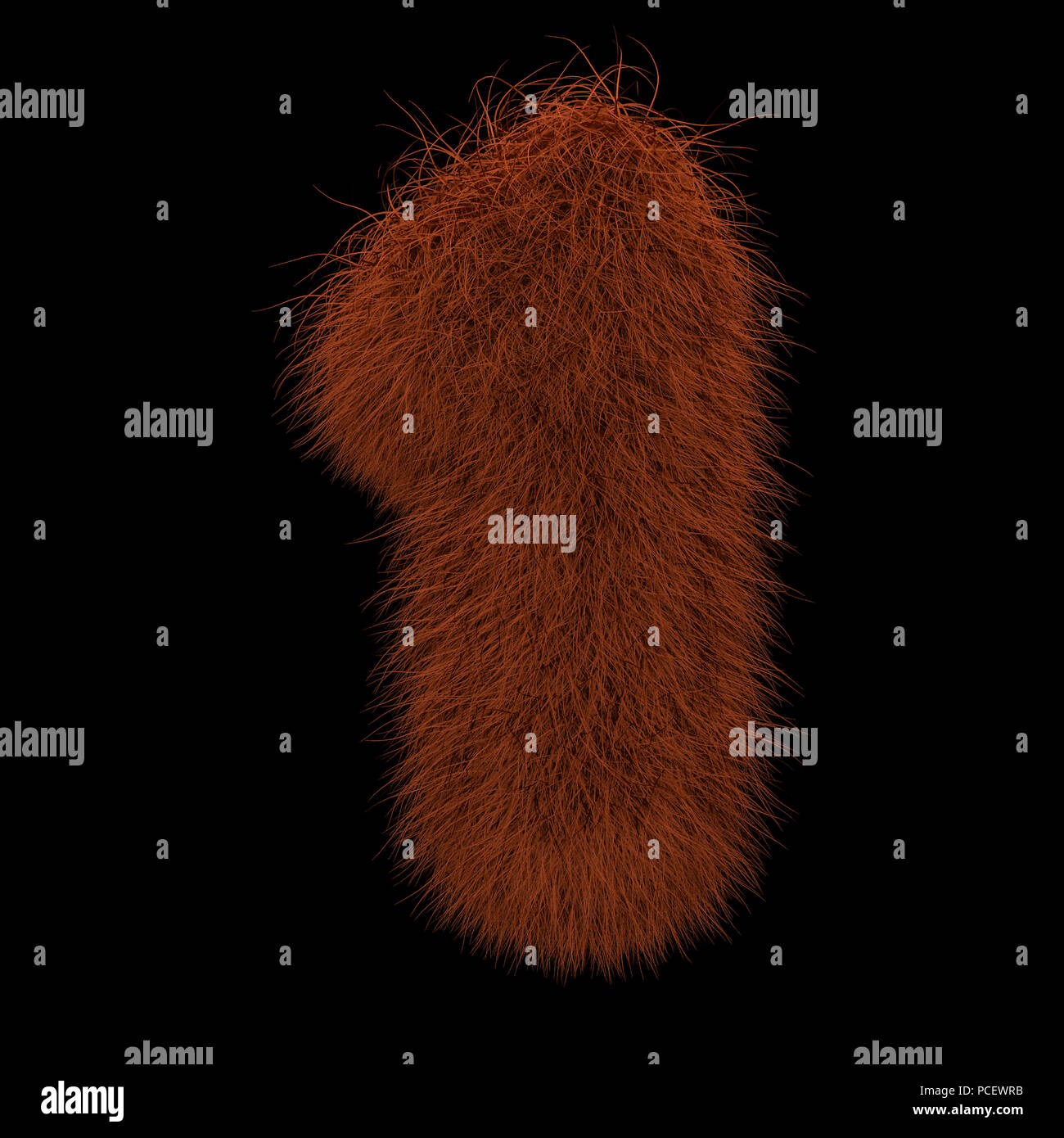 Illustration 3D Rendering Creative Illustration Ginger Orangutan Furry ...