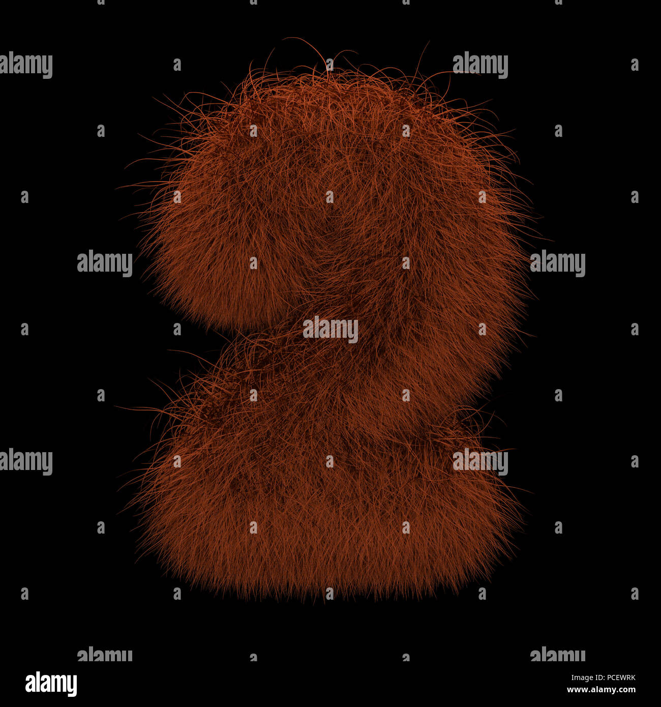 Illustration 3D Rendering Creative Illustration Ginger Orangutan Furry ...