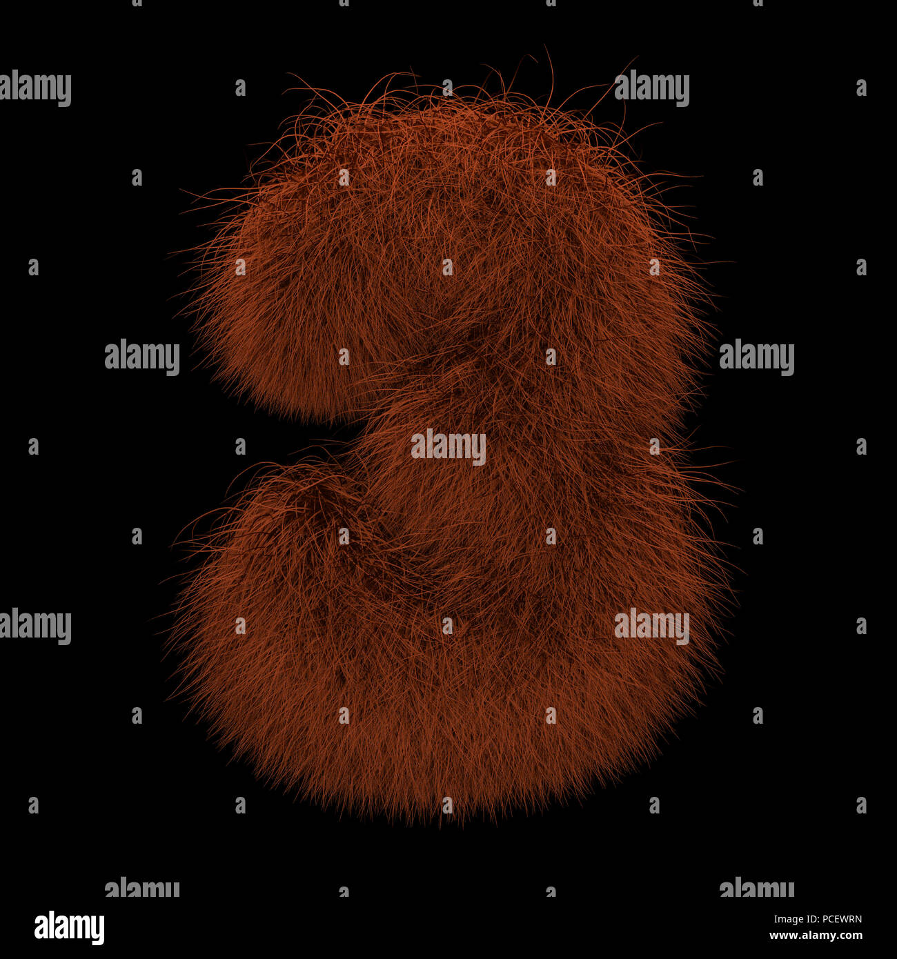 Illustration 3D Rendering Creative Illustration Ginger Orangutan Furry ...