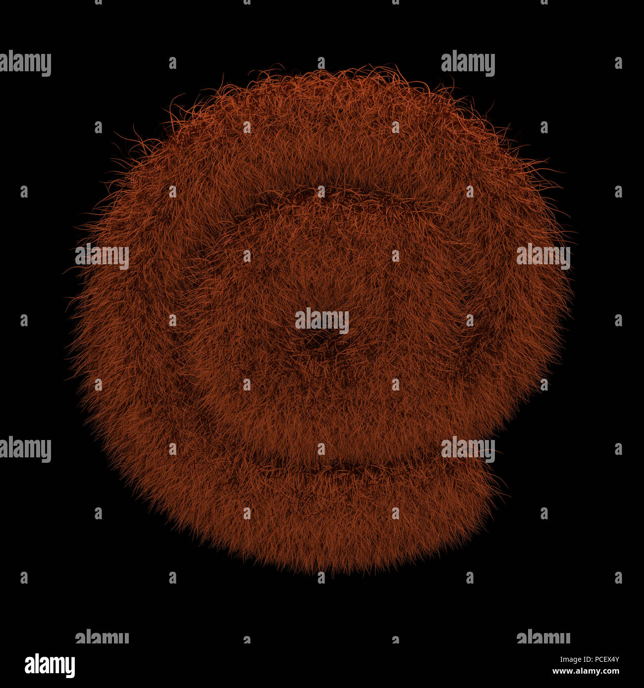 Illustration 3D Rendering Creative Illustration Ginger Orangutan Furry ...