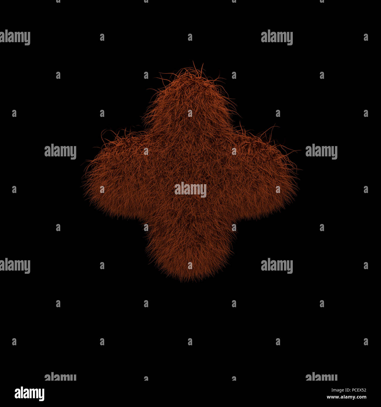 Illustration 3D Rendering Creative Illustration Ginger Orangutan Furry ...