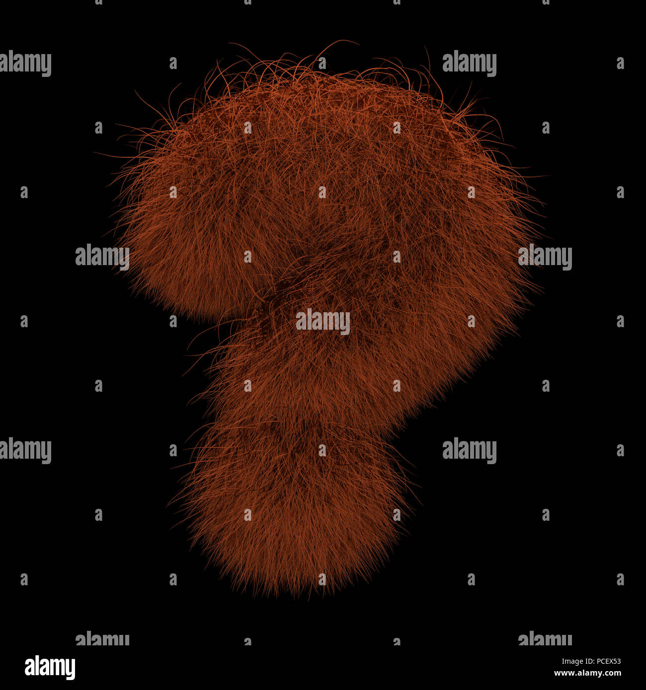 Illustration 3D Rendering Creative Illustration Ginger Orangutan Furry ...