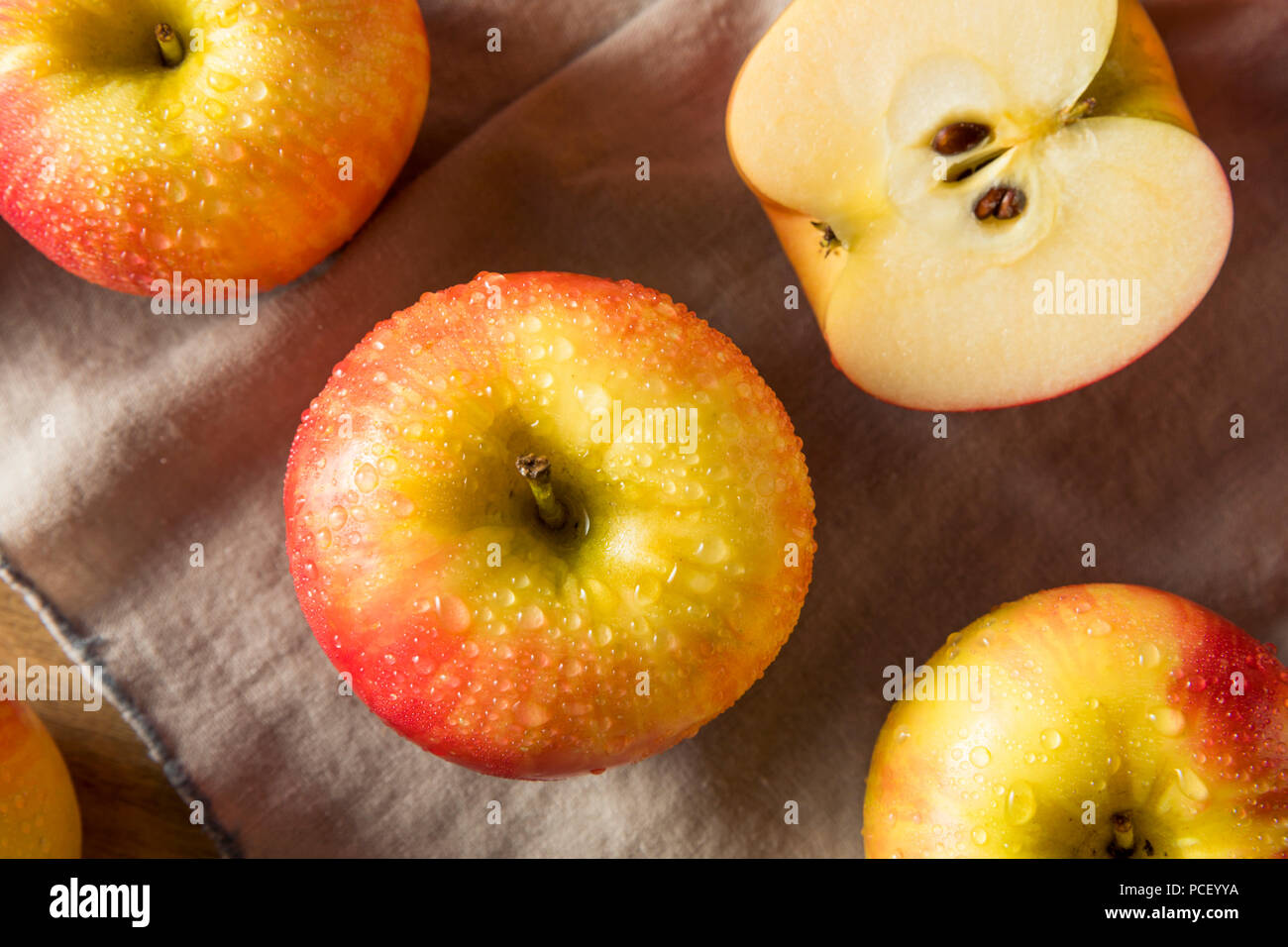 Raw Red Organic Honeycrisp Apples Ready to Eat Stock Photo - Alamy