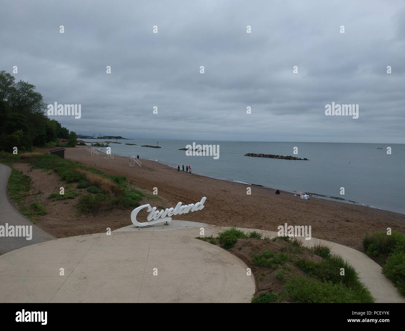 Cleveland Sign at Euclid Beach Stock Photo - Alamy