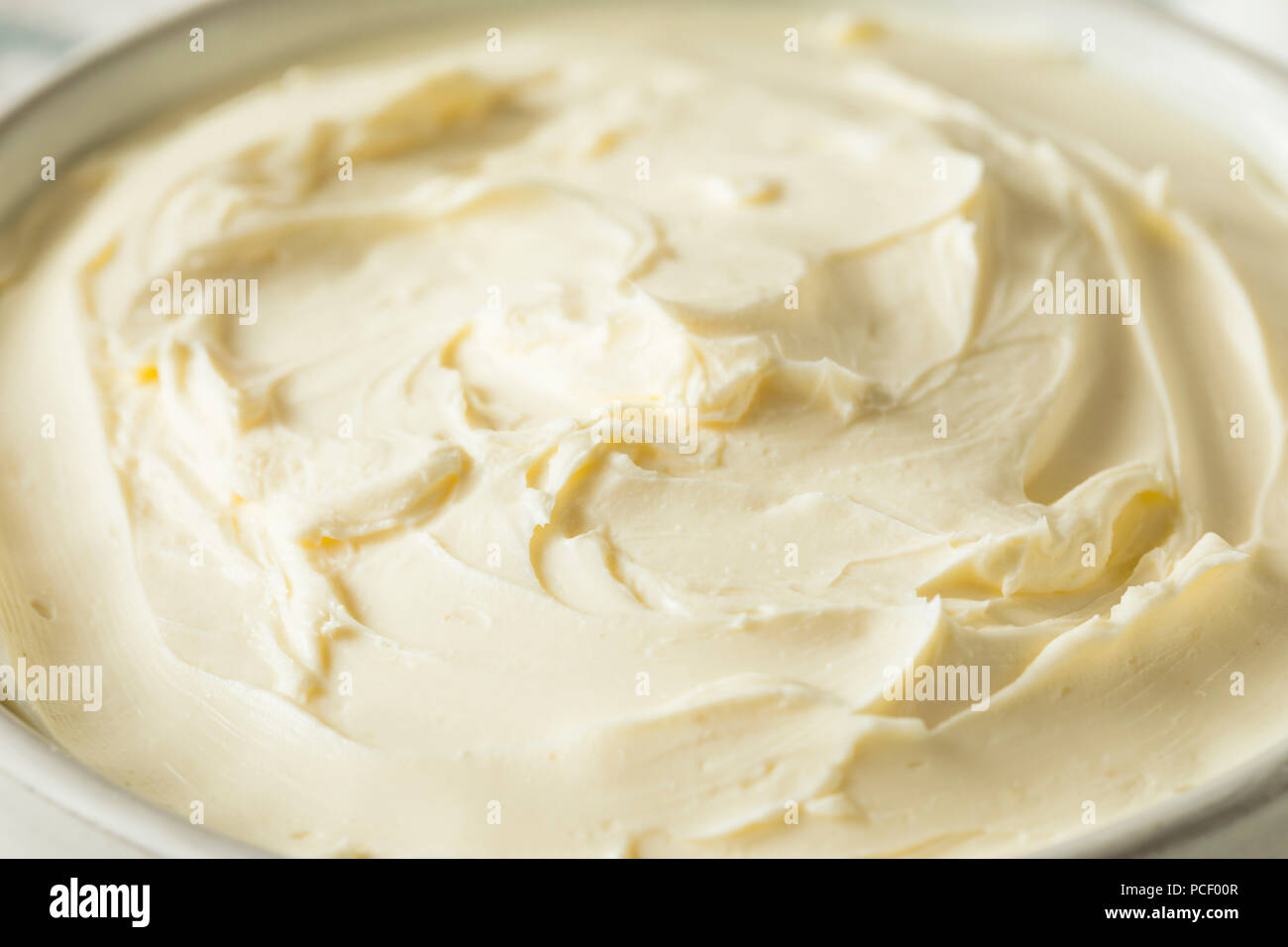 Homemade Low Fat Cream Cheese Spread in a Bowl Stock Photo - Alamy