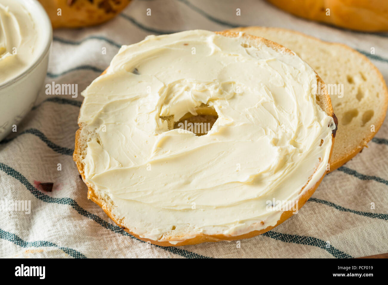 Homemade Low Fat Cream Cheese Spread in a Bowl Stock Photo - Alamy