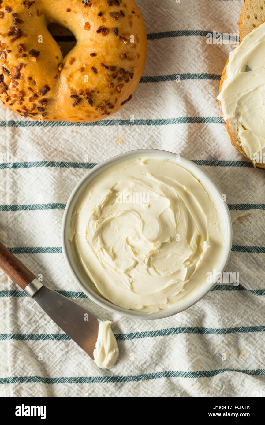 Homemade Low Fat Cream Cheese Spread in a Bowl Stock Photo - Alamy