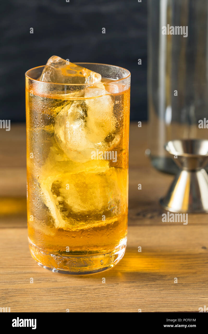 Cold Vodka and Energy Drink Cocktail with Ice Stock Photo - Alamy