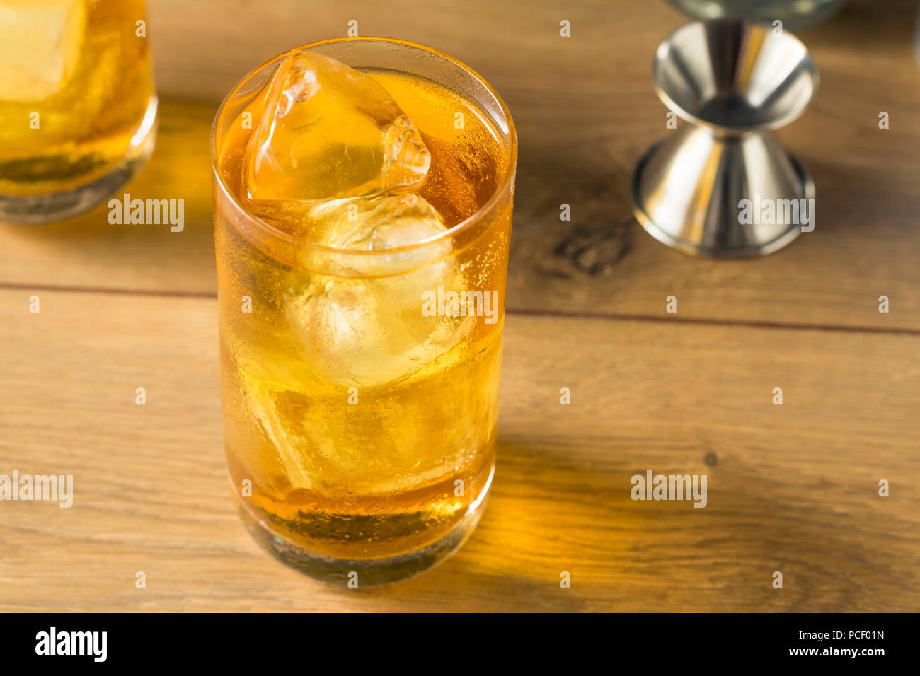 Cold Vodka and Energy Drink Cocktail with Ice Stock Photo - Alamy