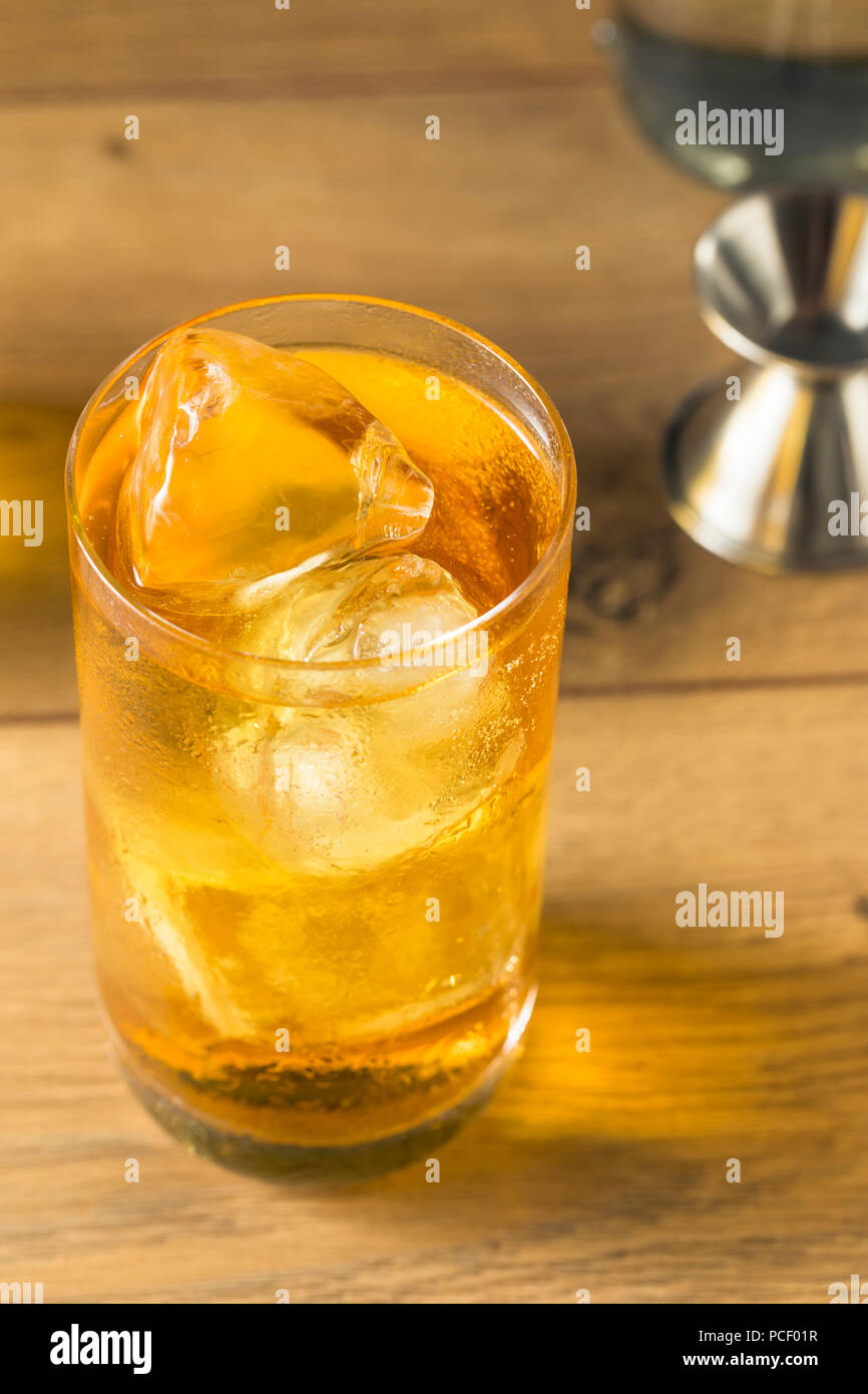 Cold Vodka and Energy Drink Cocktail with Ice Stock Photo - Alamy
