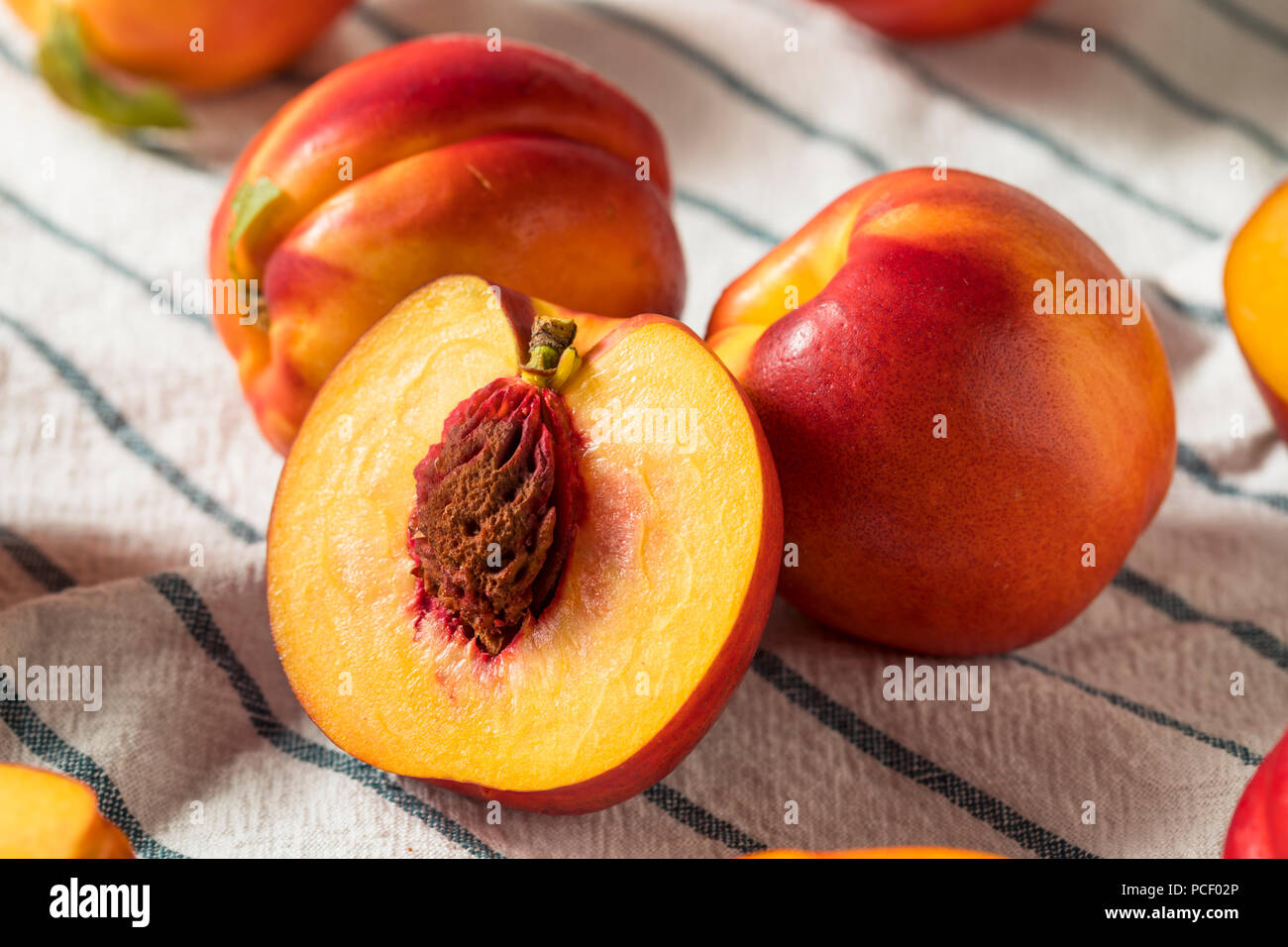 Sweet Organic Ripe Yellow Nectarines Ready to Eat Stock Photo - Alamy
