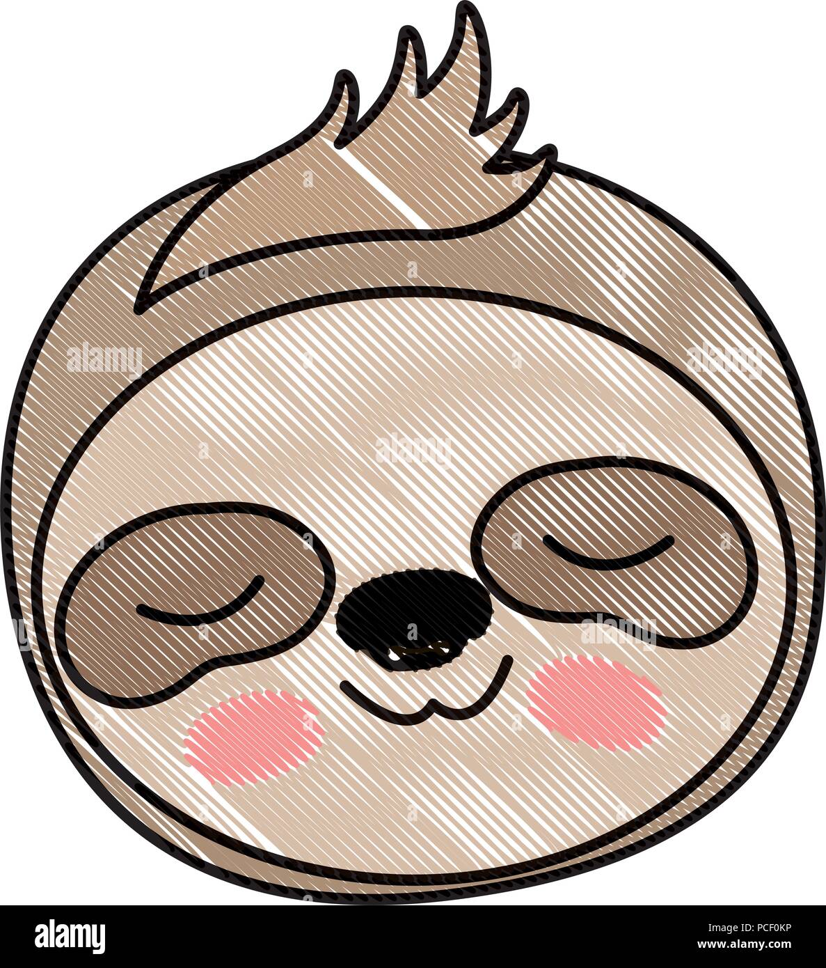 wild sloth animal head Stock Vector Image & Art - Alamy