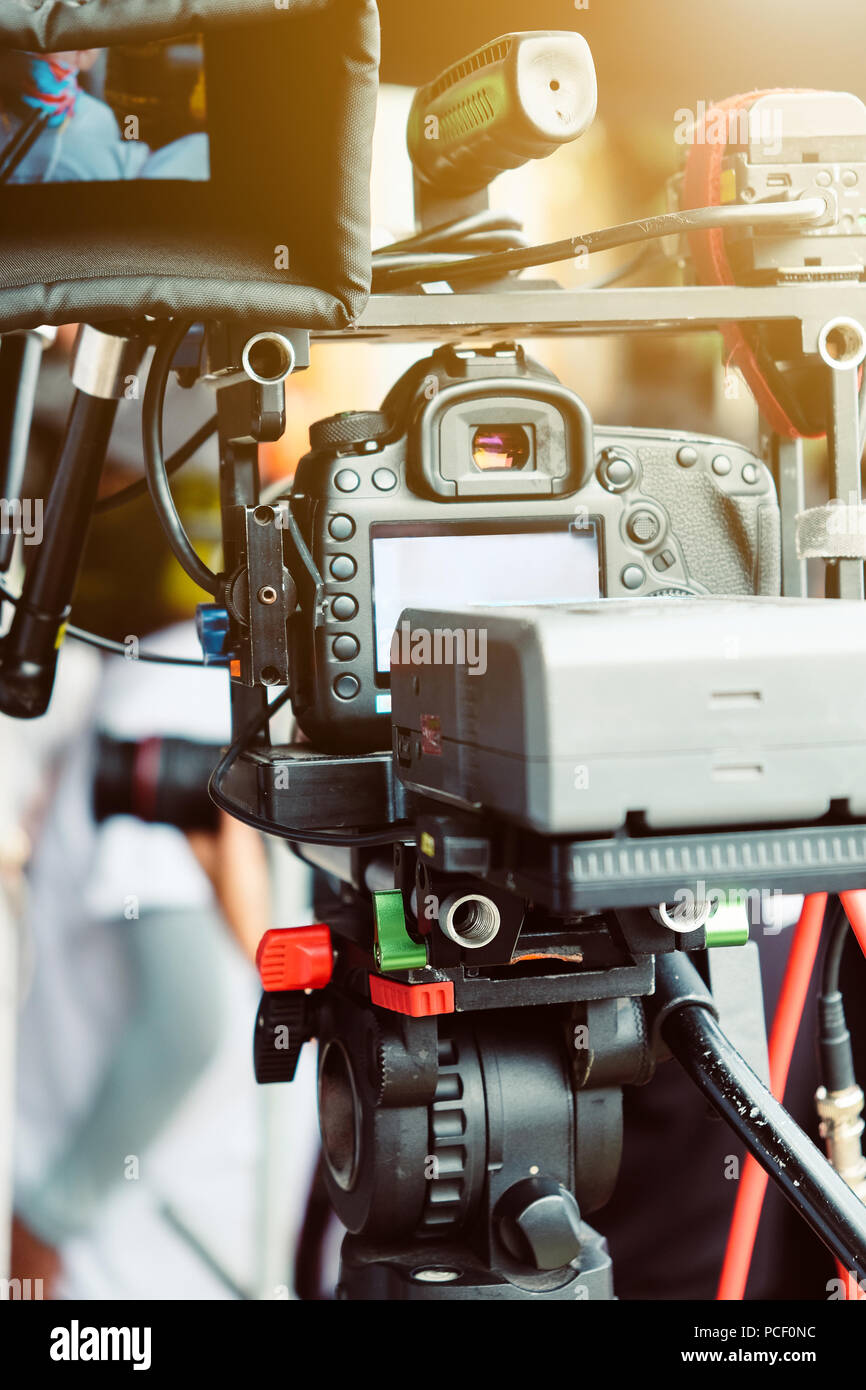 Detail image of video shoot professional Stock Photo - Alamy