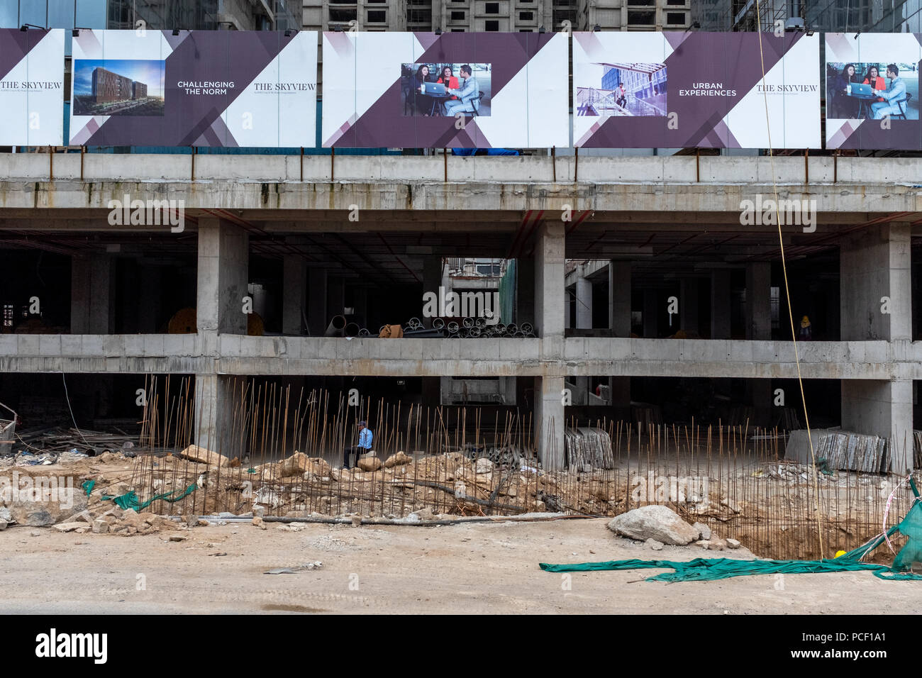 A modern building under construction in Hyderabad,India Stock Photo - Alamy