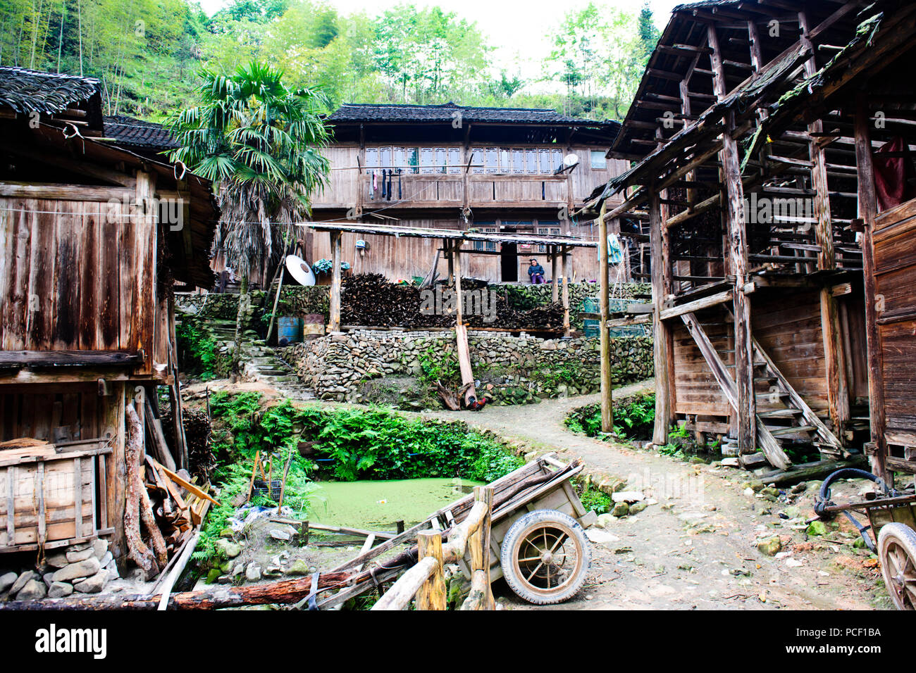 Typical Dong Village,Wooden Houses,Huanggang Dong Village,Dong Costumed ...