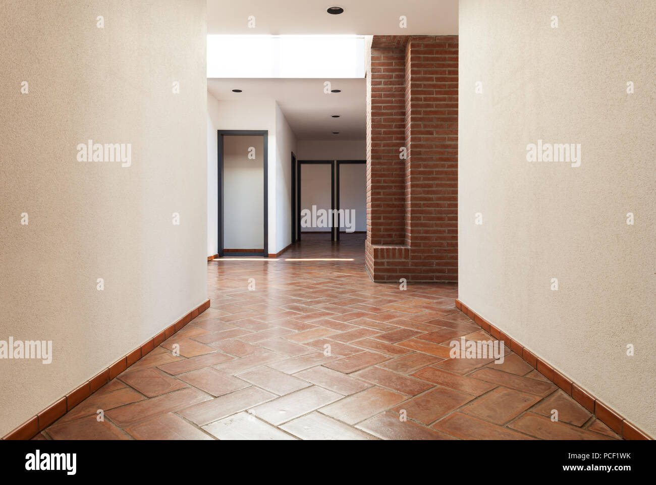 Architecture, interior house, corridor view Stock Photo - Alamy