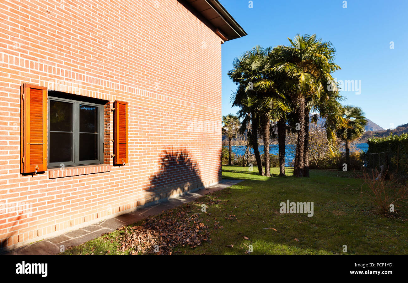 facade of a building, view from the garden Stock Photo - Alamy