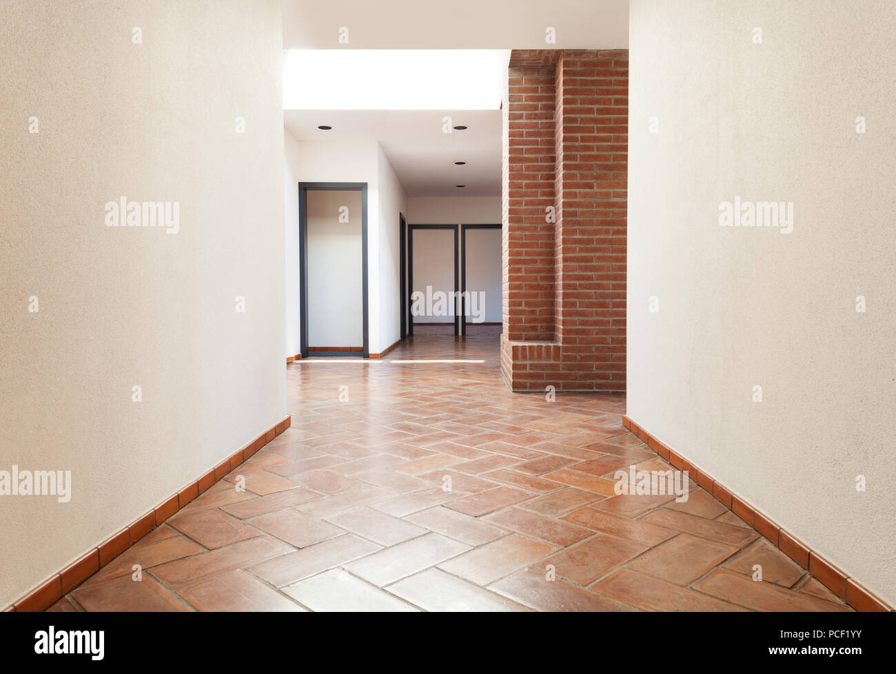 Architecture, interior house, corridor view Stock Photo - Alamy