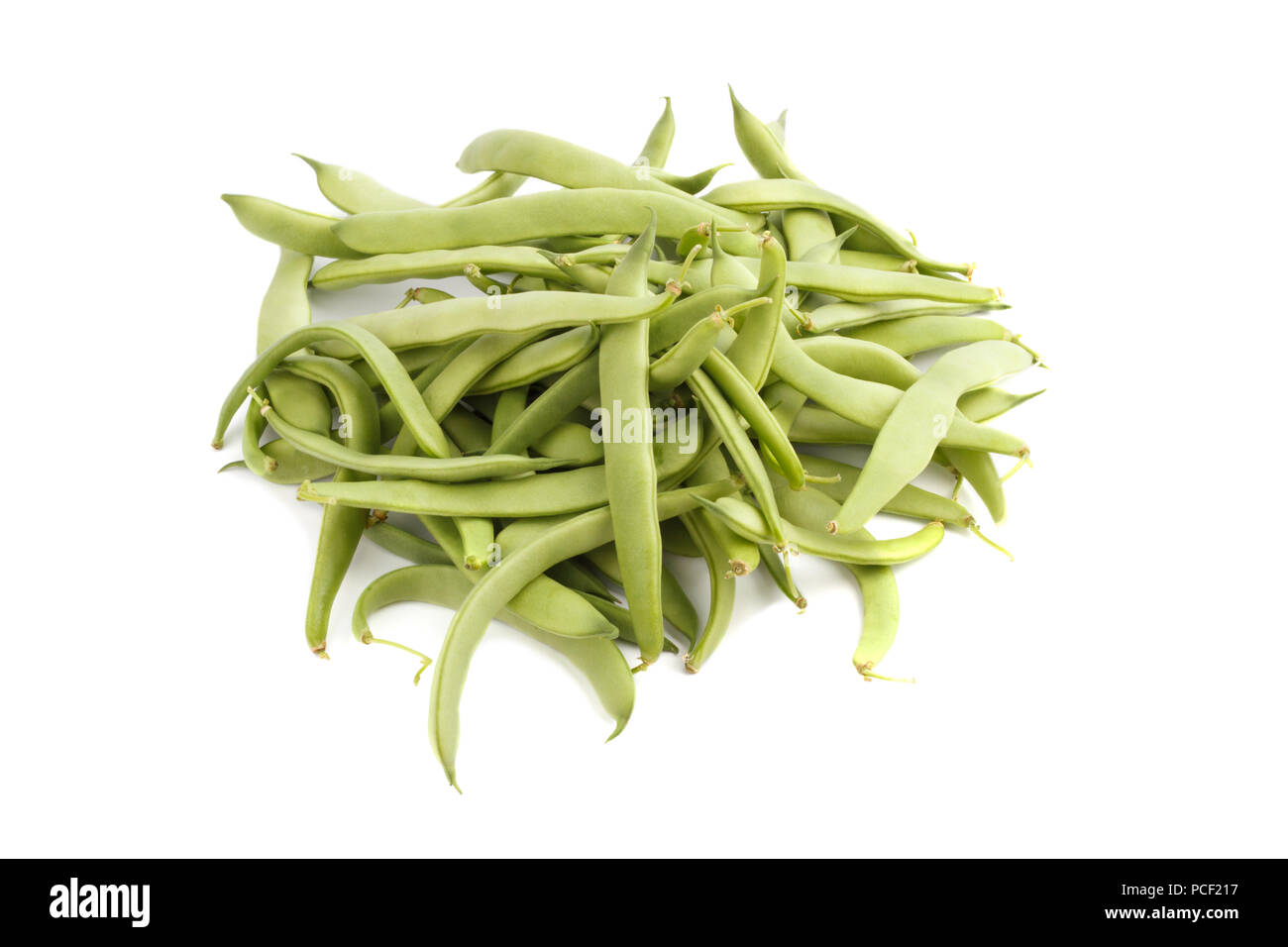 Pile of green beans Isolated on white, healthy protein source Stock ...