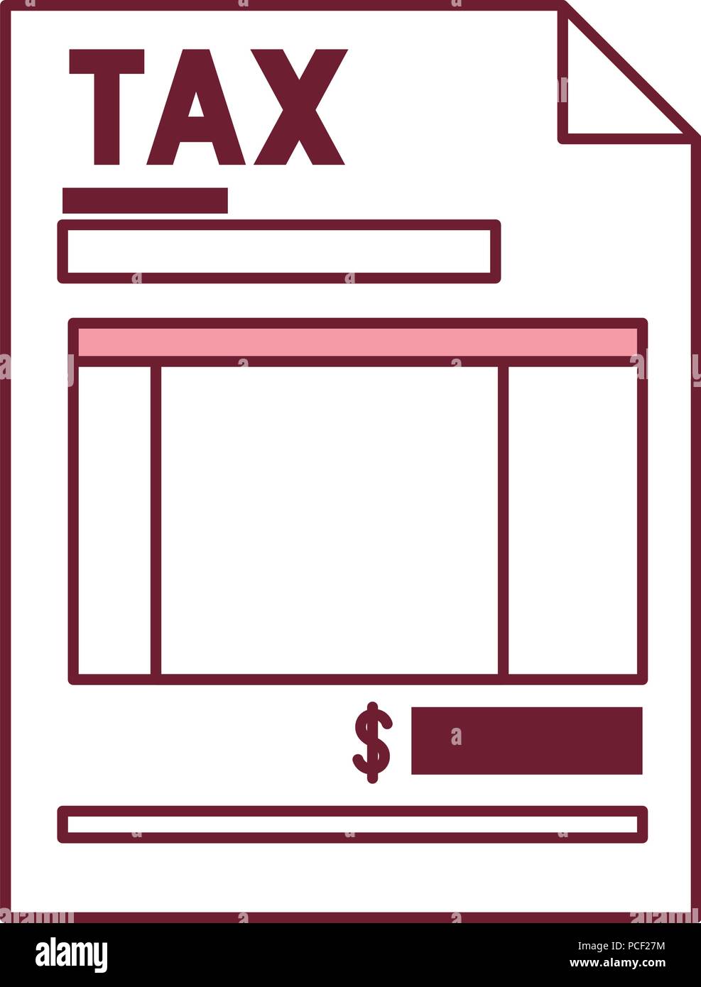 tax document paper icon Stock Vector Image & Art - Alamy