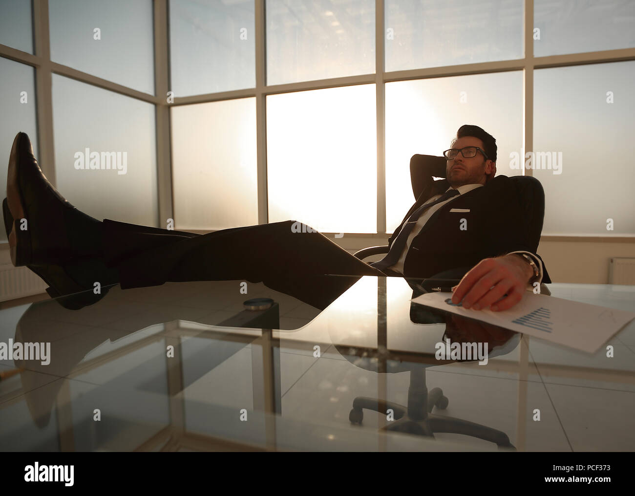 Boss feet desk hi-res stock photography and images - Alamy