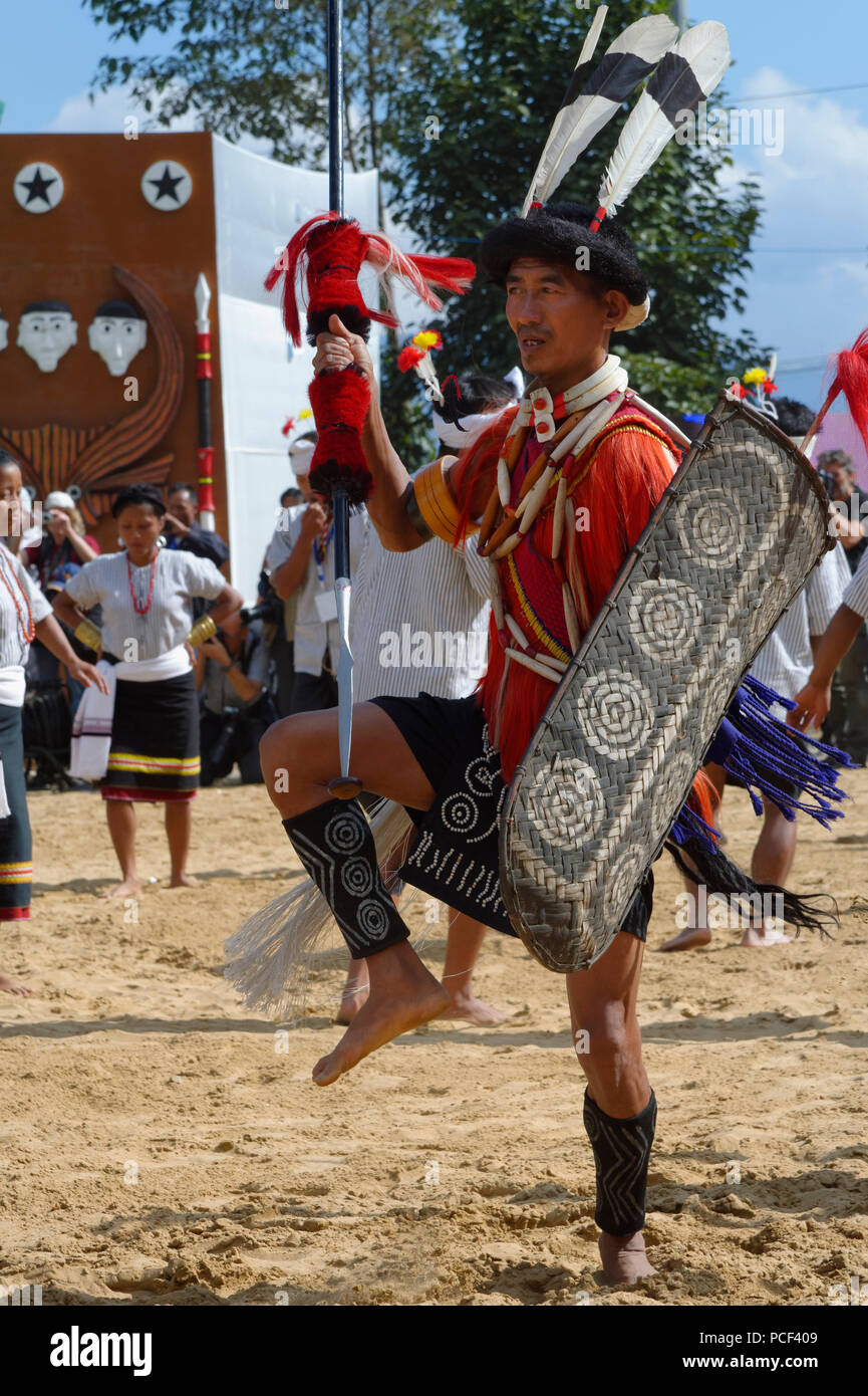 Tribal ritual Dances at the Hornbill Festival, Kohima, Nagaland, India ...