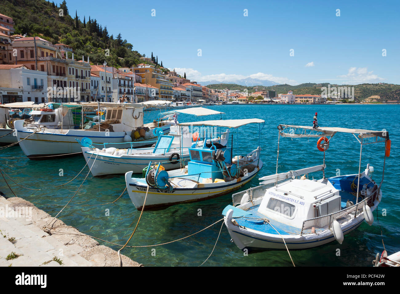 Harbor, Gythio, Mani, Laconia, Peloponnese, Greece, port Stock Photo ...