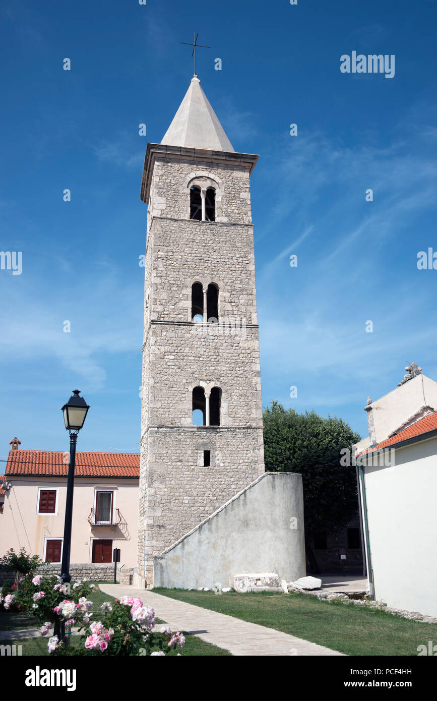 Church, Sveti Anselmo, old salt city Nin, Croatia Stock Photo - Alamy