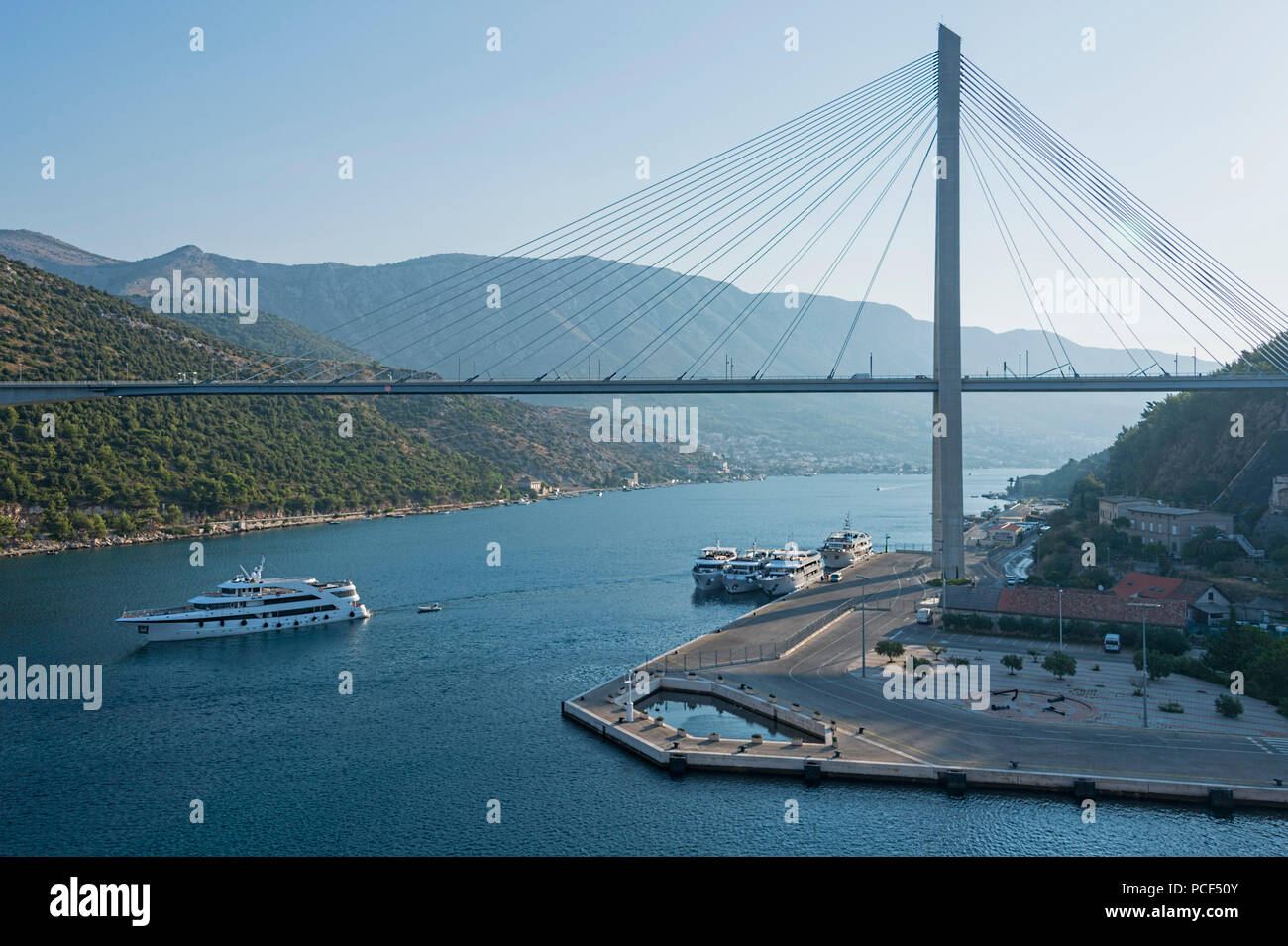 Franjo Tudman Suspension Bridge Dubrovnik Croatia Stock Photo - Alamy