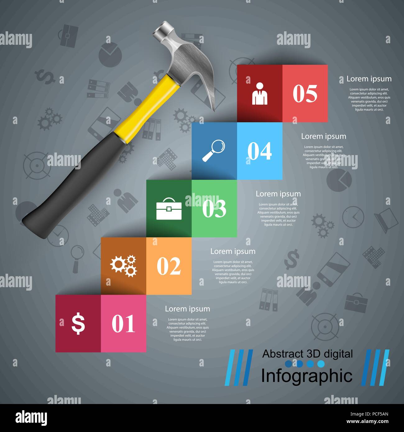 Hammer, repair icon. Business infographic Stock Vector Image & Art - Alamy