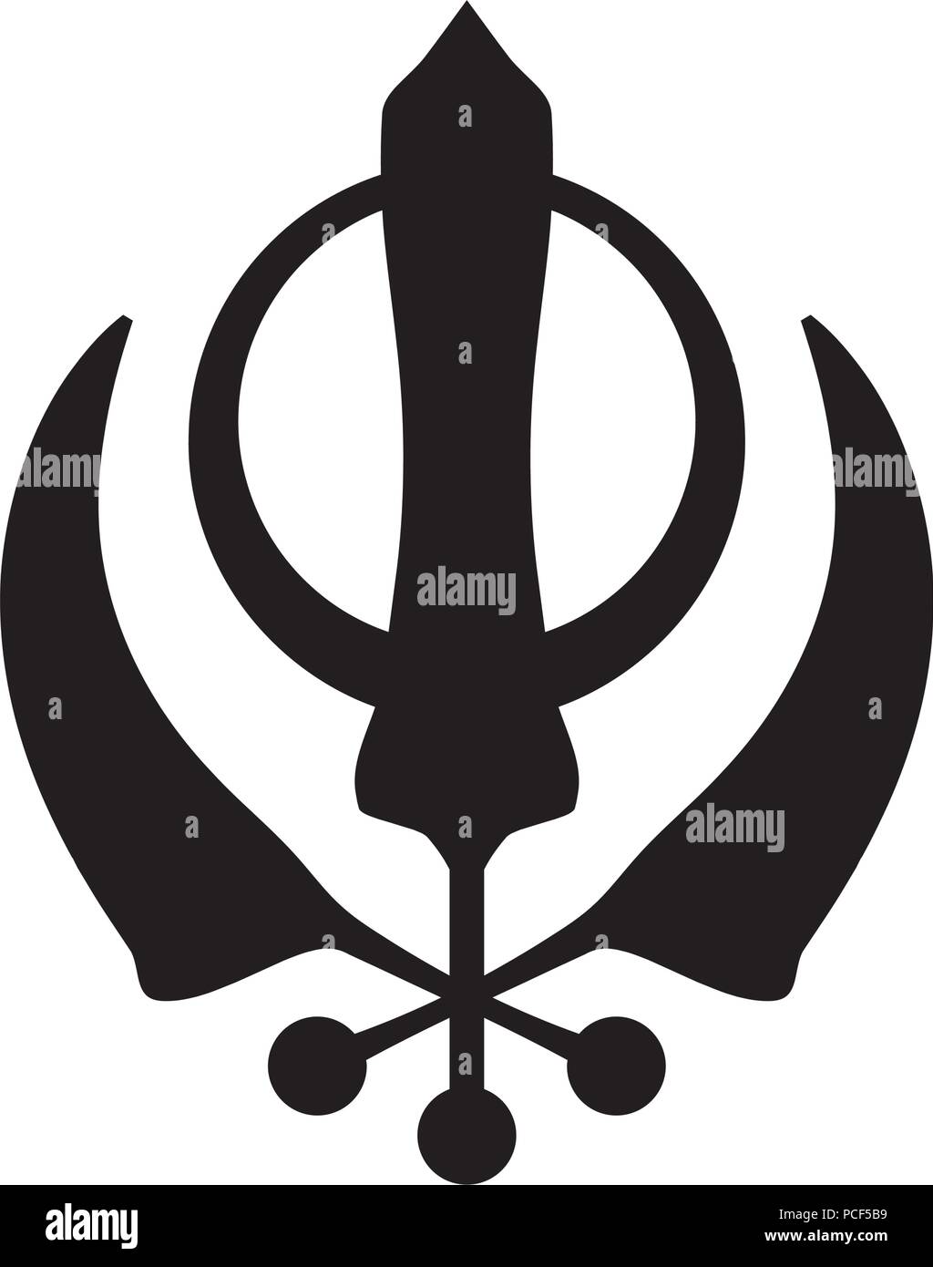 Kirpans — three curved ceremonial swords, symbol of Sikhi religion ...