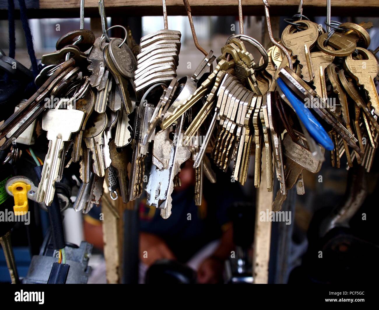 Photo of a bunch of door lock keys Stock Photo - Alamy