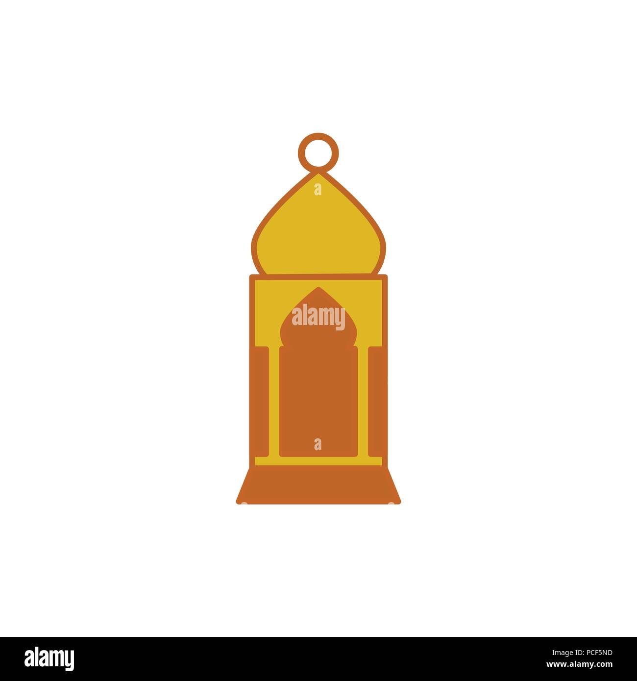 Mosque Shape Hanging Lantern Vector Illustration Symbol Graphic Design ...