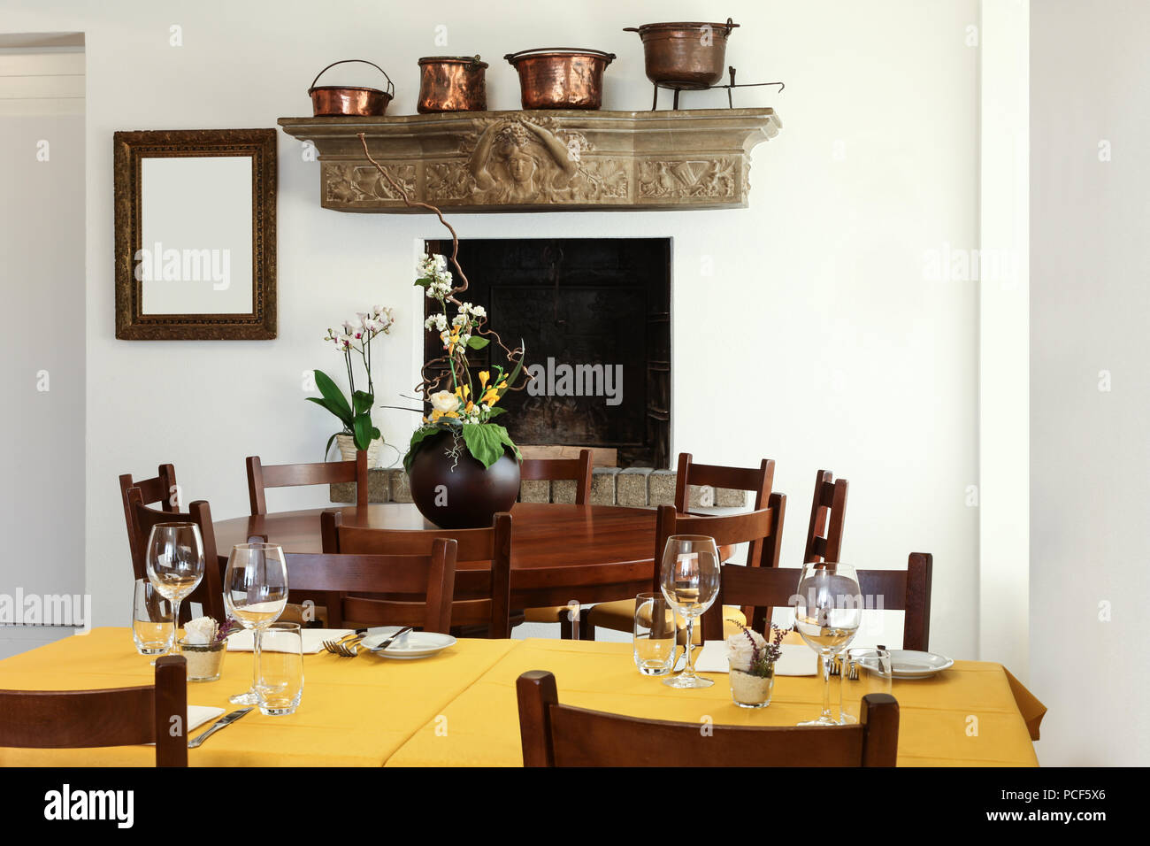 interior of a typical restaurant Stock Photo - Alamy