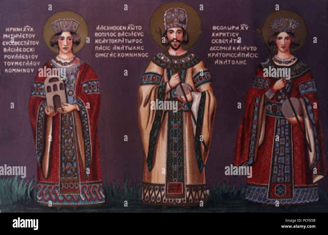 37 Alexios III of Trebizond between his mother and his wife Stock Photo ...