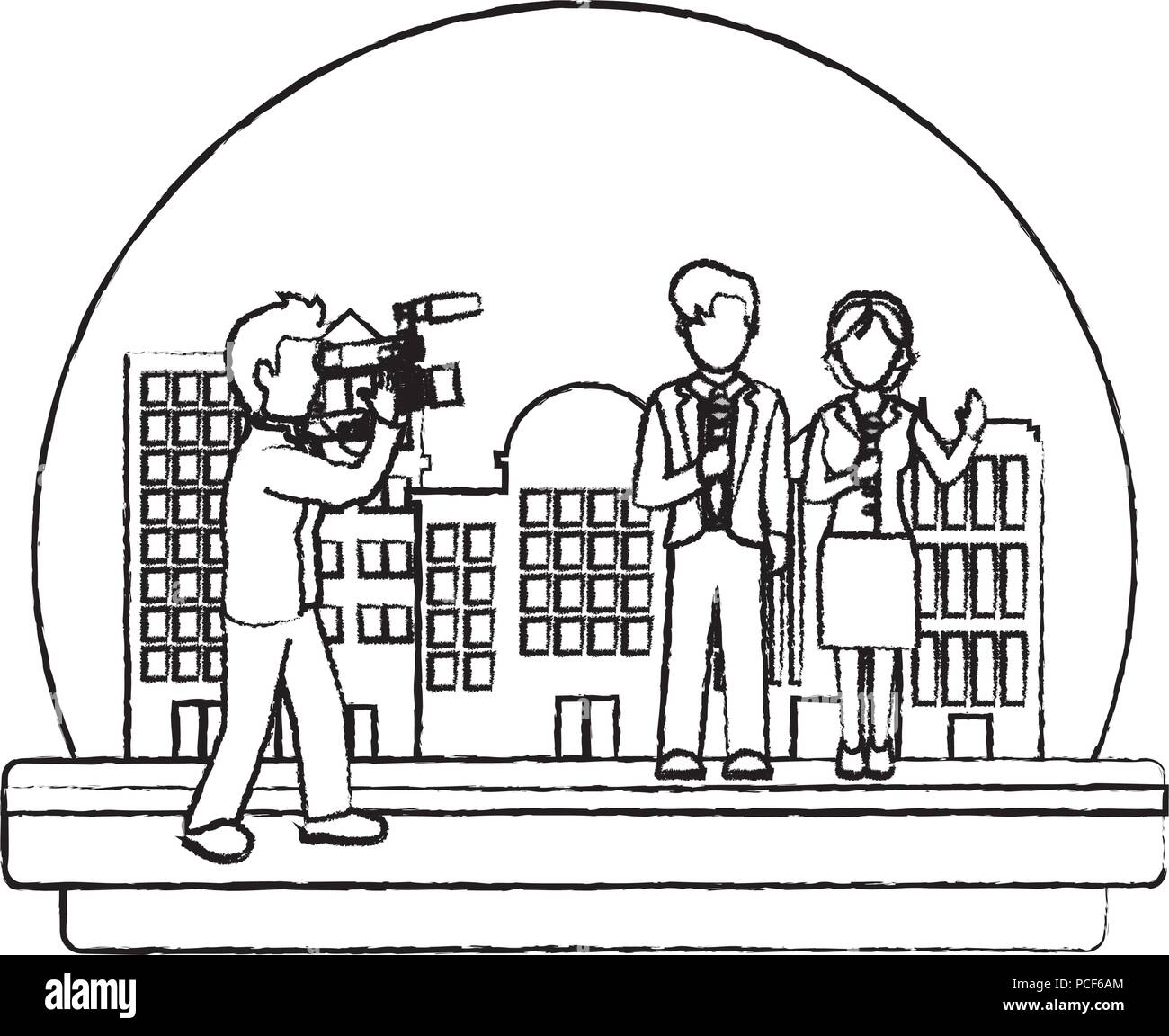 Reporter reporters Stock Vector Images - Alamy