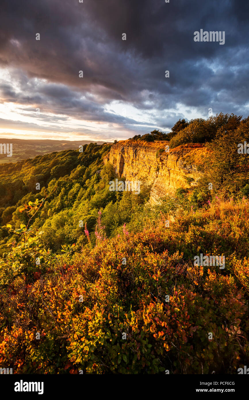 Summer Sunset from Sutton Bank, North Yorkshire Stock Photo - Alamy