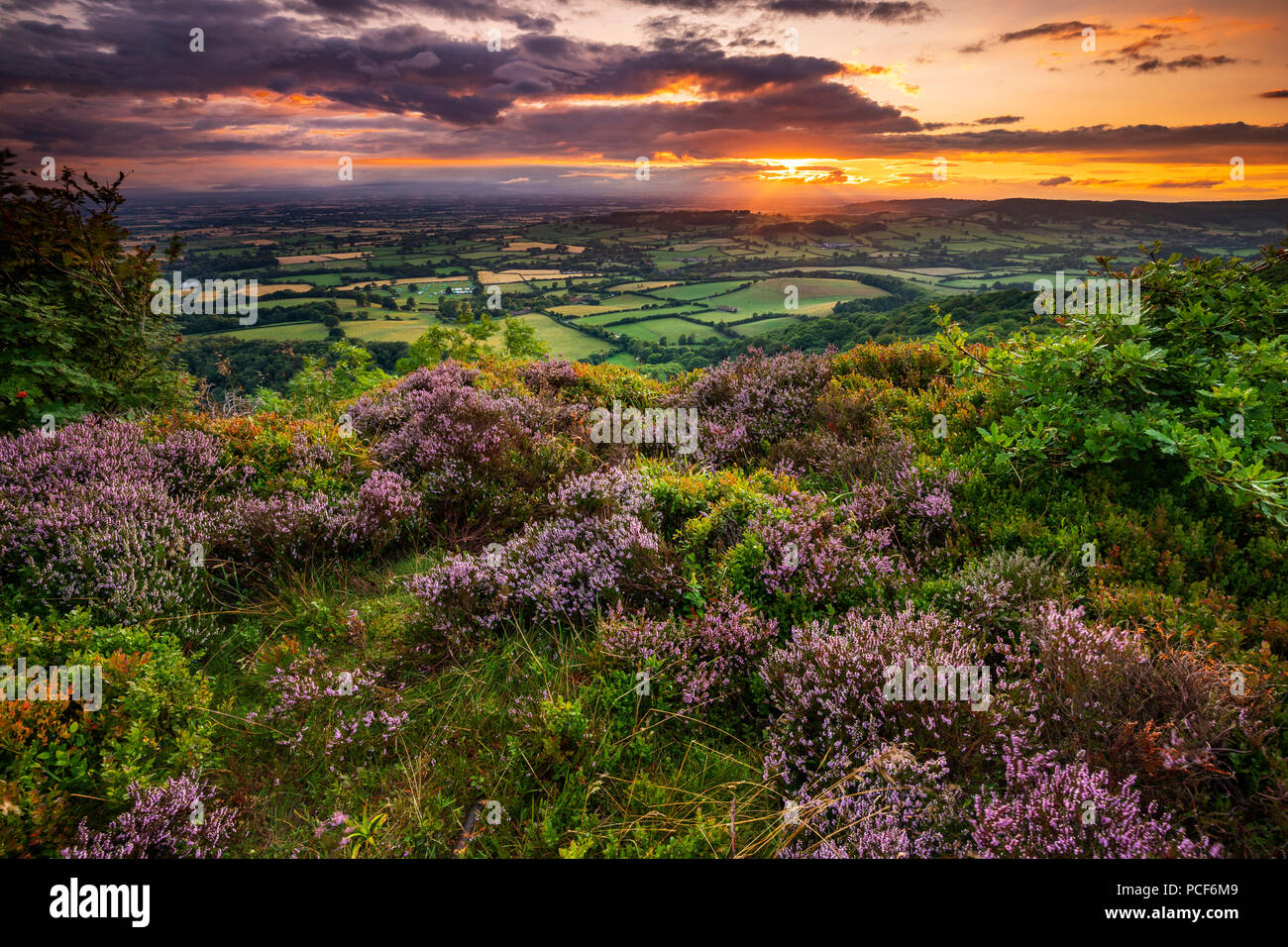 Summer Sunset from Sutton Bank, North Yorkshire Stock Photo - Alamy