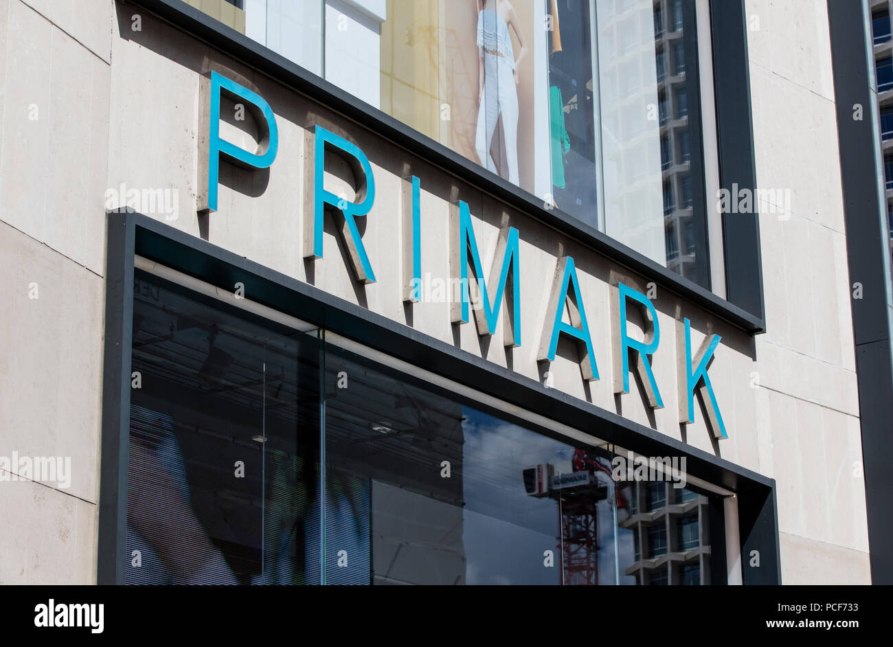 LONDON, UK - JULY 31th 2018: Primark clothing store front on Oxford ...