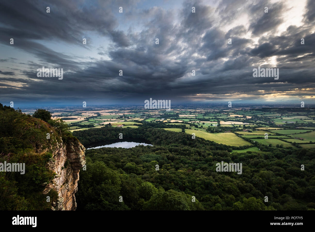 Storm approaching Sutton Bank, North Yorkshire Stock Photo - Alamy