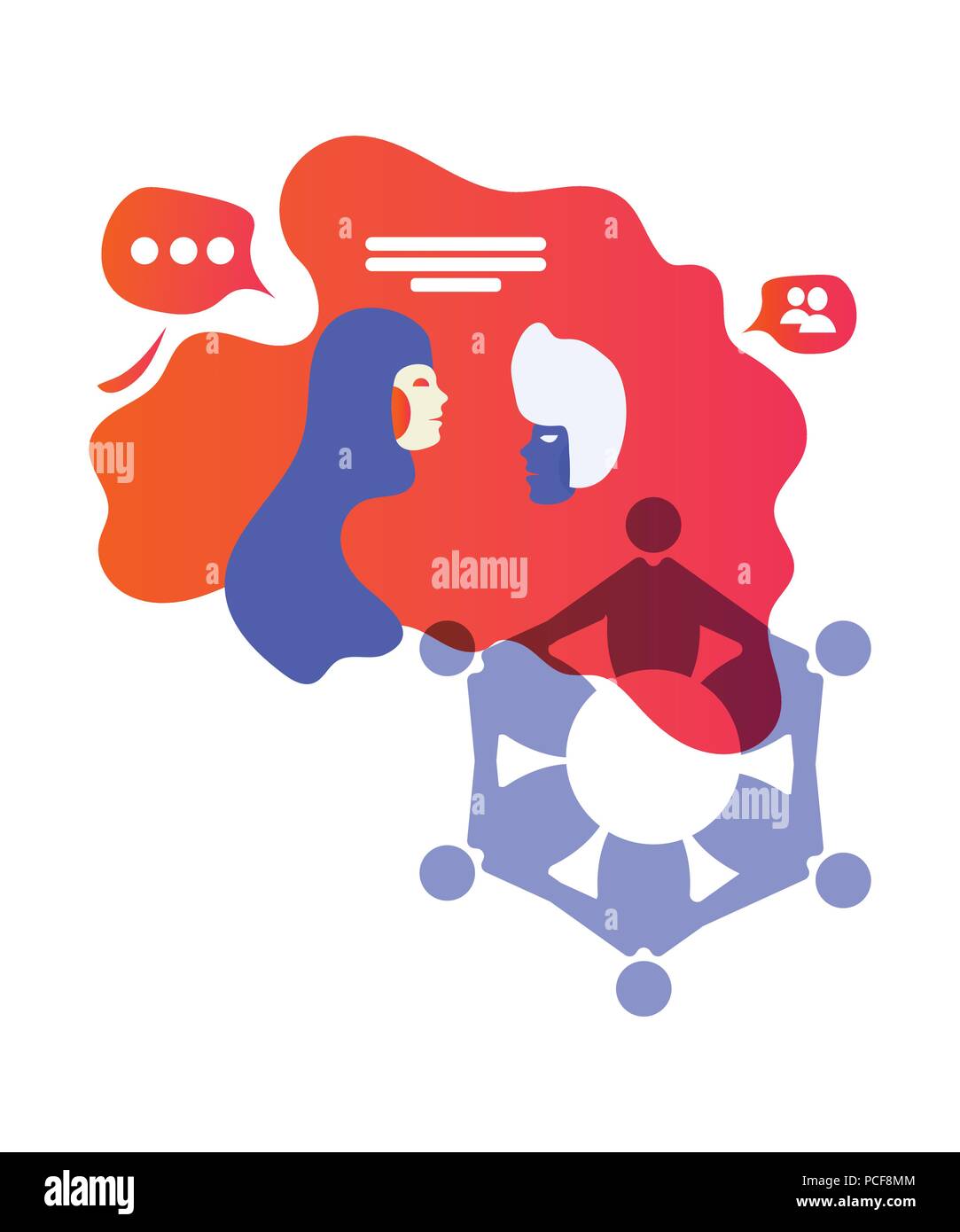 Vector illustration for community or social support center. Great also ...