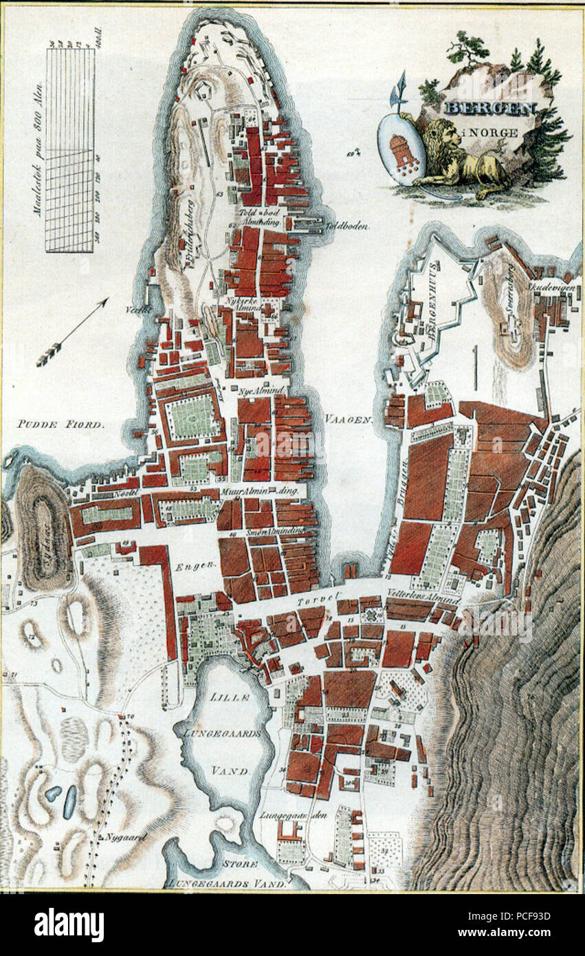 Bergen map hi-res stock photography and images - Alamy