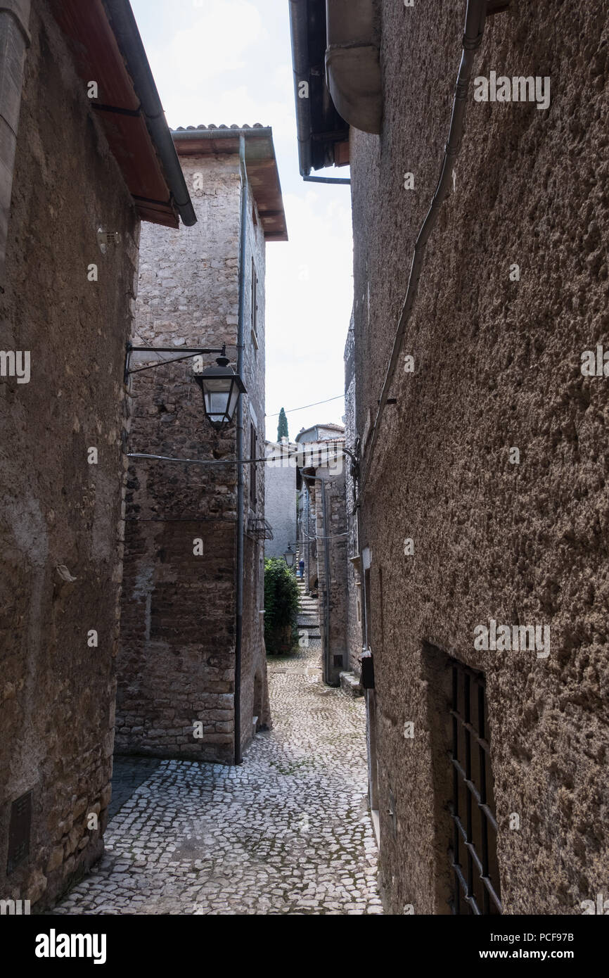 Stone and concrete walls of a medieval town Stock Photo - Alamy