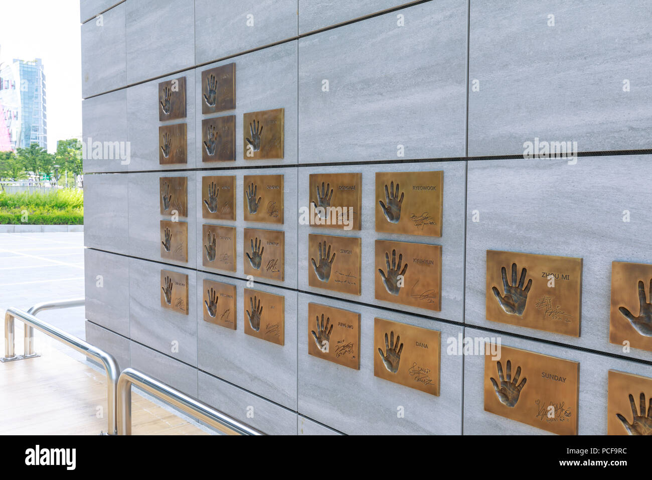 Seoul, South Korea - July 3, 2018 : Artists hand prints of SM TOWN at ...