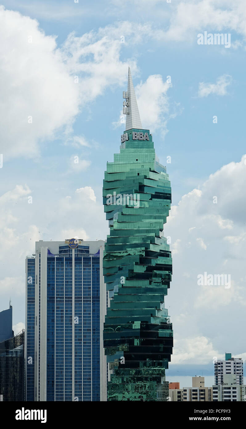 PANAMA CITY, PANAMA-DEC 8, 2016: The F&F Tower is an office tower in ...