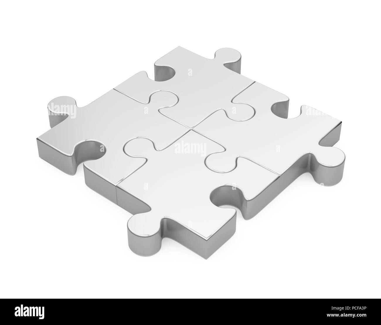 Silver metal puzzle hi-res stock photography and images - Alamy