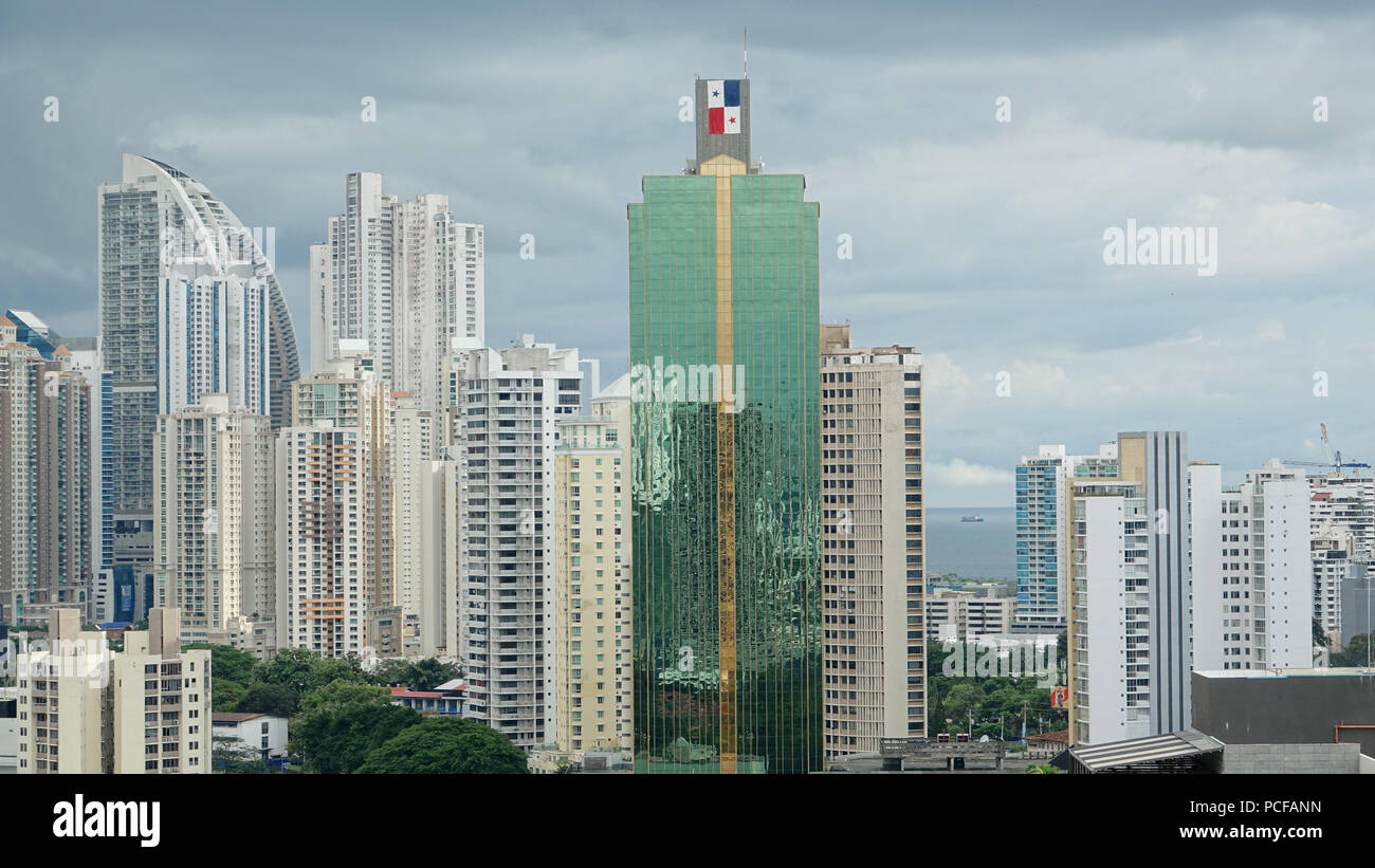 PANAMA CITY-PANAMA-DEC 8, 2016: View of the modern skyline of Panama ...